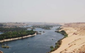 Why did the Ancient Egyptians live near the Nile River?