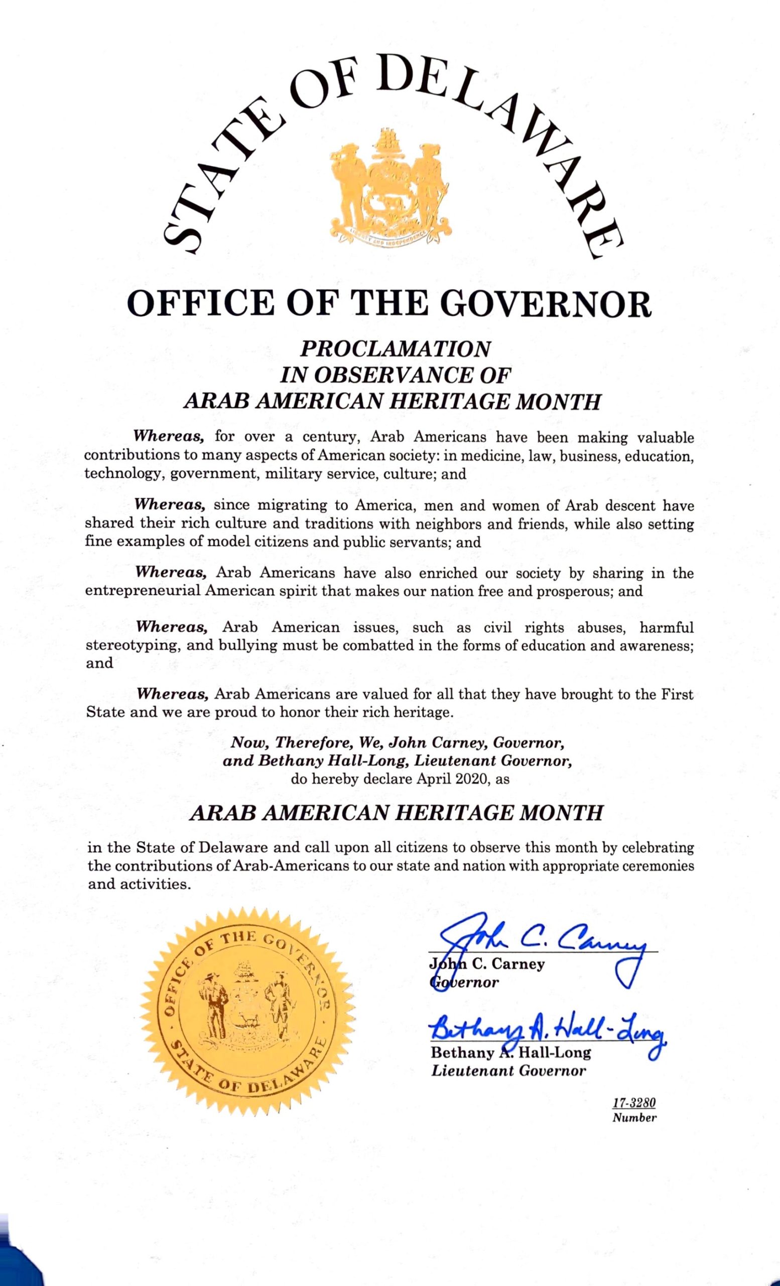 Governors Issue Proclamations for National Arab American Heritage Month