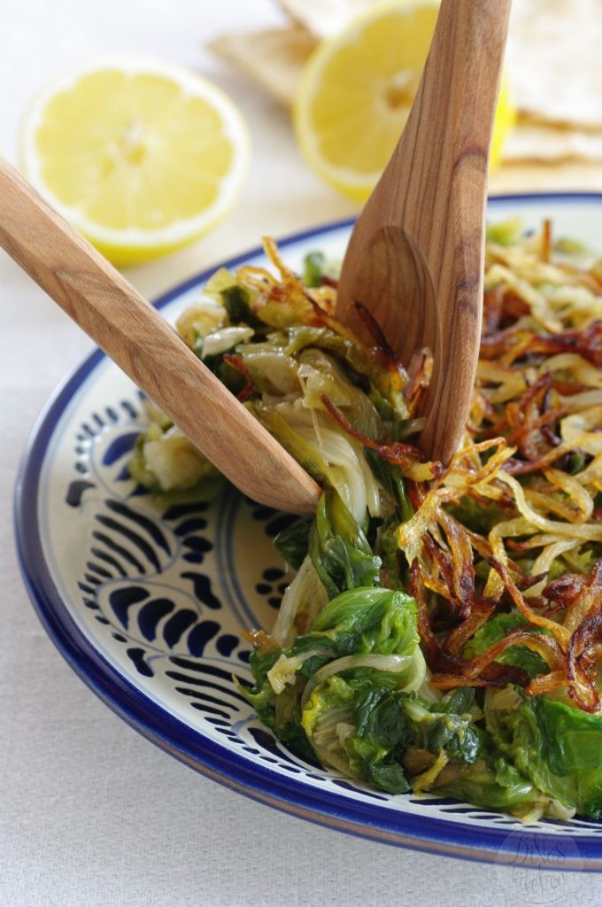 Hindbeh - Dandelion Greens with Caramelized Onions