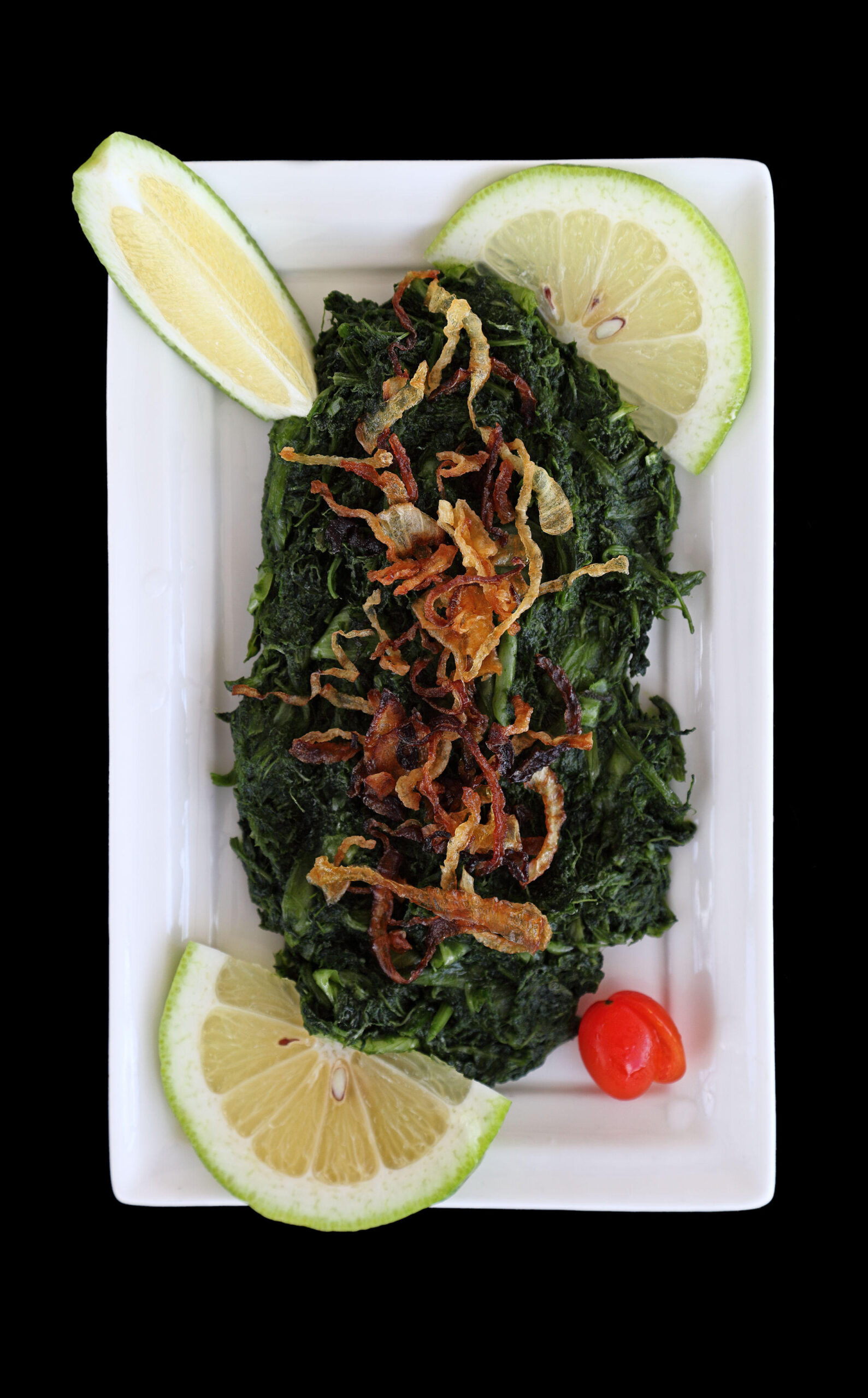 Hindbeh - Dandelion Greens with Caramelized Onions