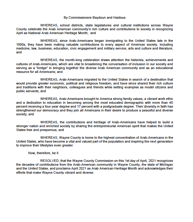 Proclamations and Resolutions Issued in Commemoration of National Arab ...