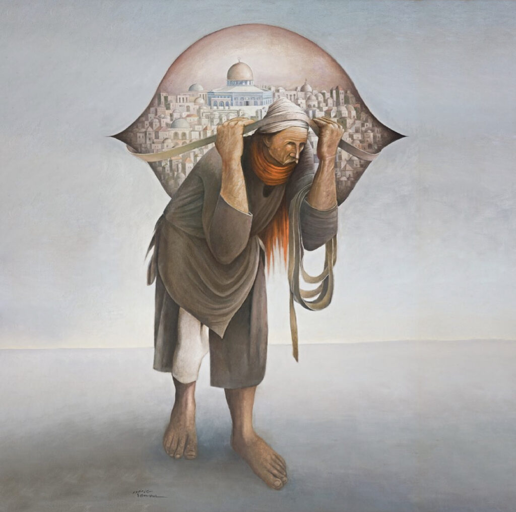 Sliman Mansour's "Jamal Al-Mahamel"