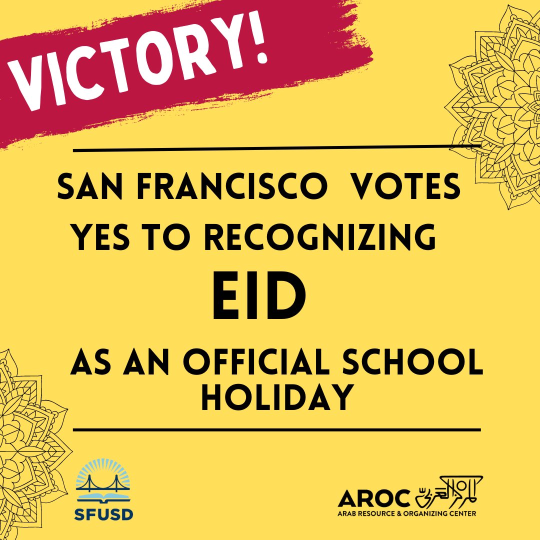 Eid recognized in San Francisco Unified School District