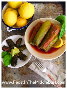 Kousa Mahshi- Summer Squash Stuffed with Lamb and Rice
