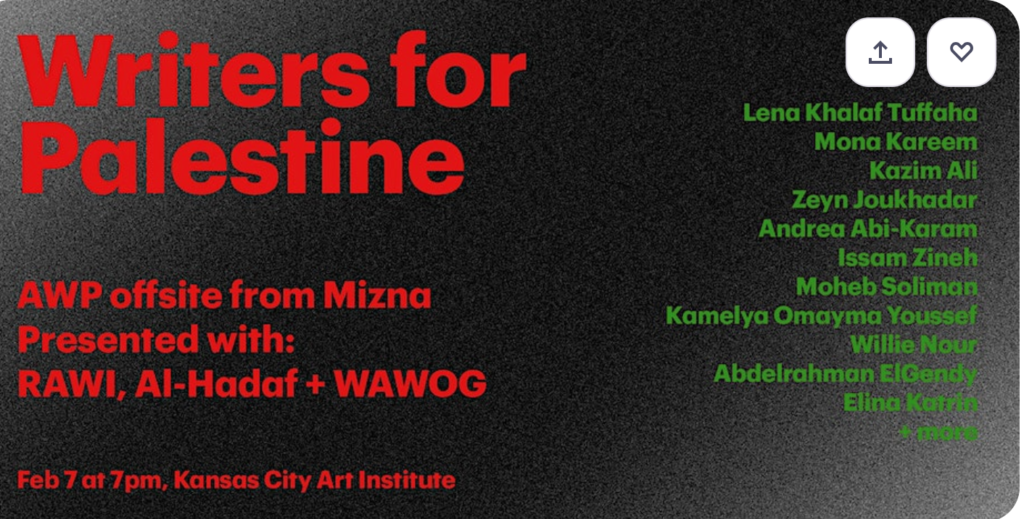 Writers for Palestine: AWP Offsite - Event - Arab America