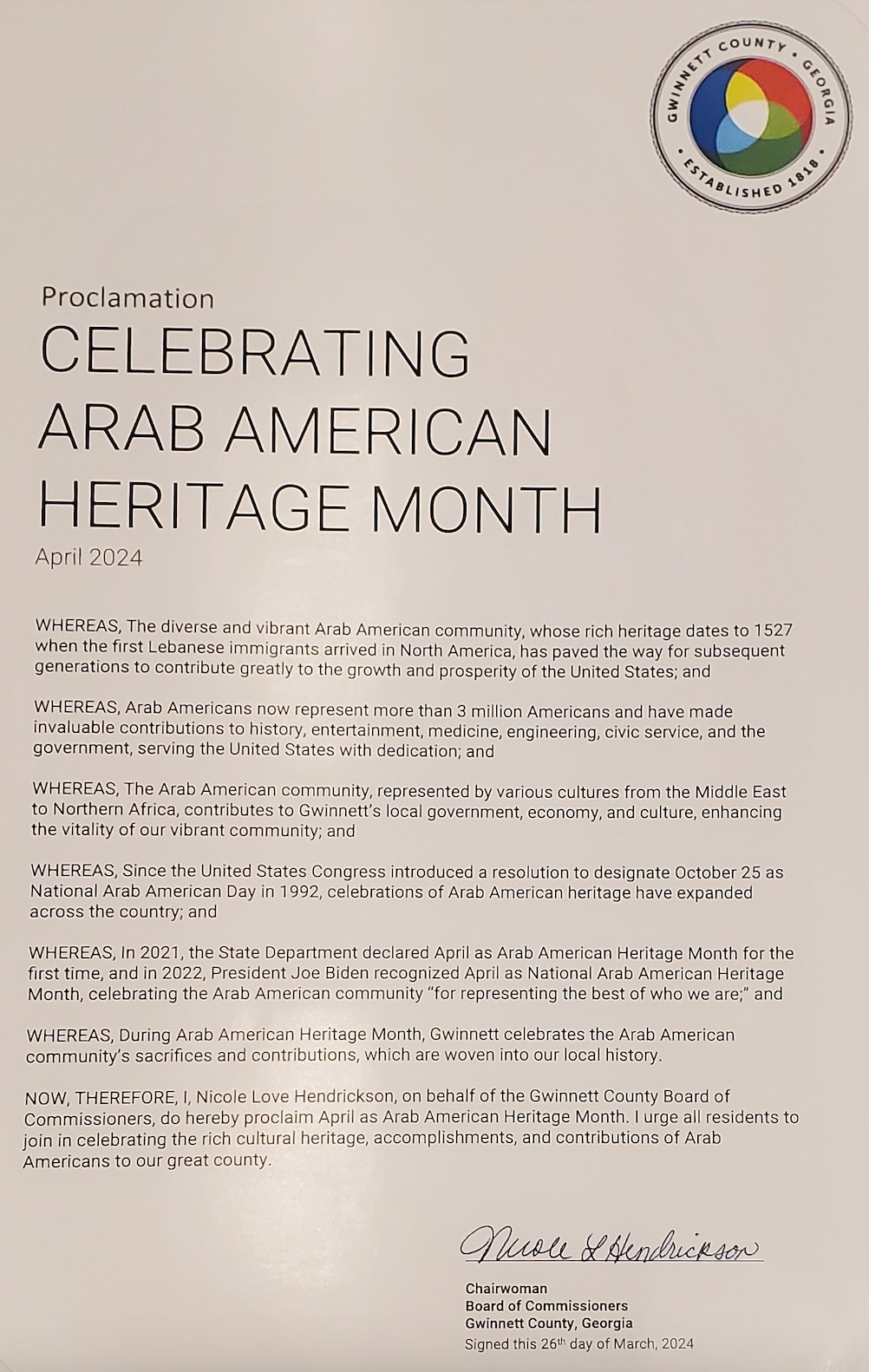 Proclamations, Resolutions, and Statements in Commemoration of National ...