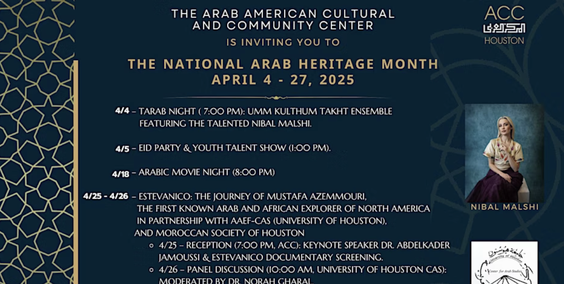 National Arab American Heritage Month - 12th Annual Celebration - Event ...